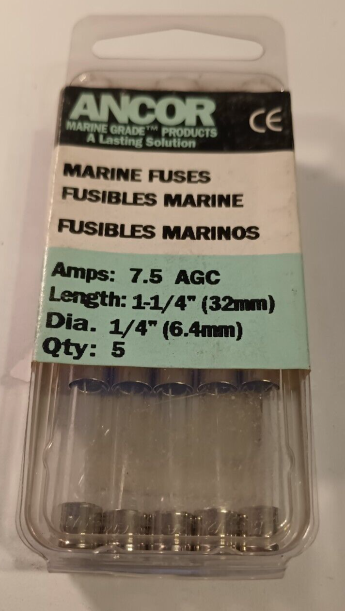 Ancor 601075 FUSE 7.5 Amp AGC ( 5 Pk ) | eBay