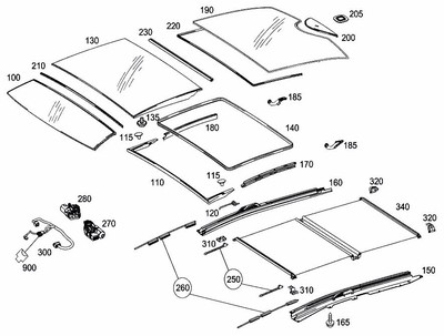 Mercedes coupe E class E350 E500 E550 panoramic sun roof rear sunroof ...