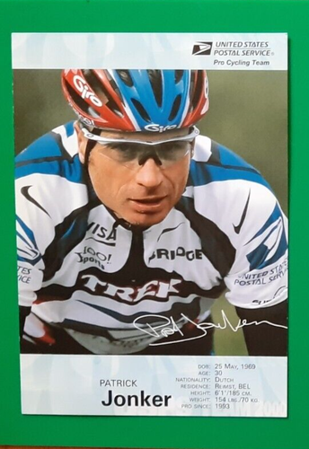 CYCLISME carte cycliste PATRICK JONKER équipe US POSTAL 2000 | eBay
