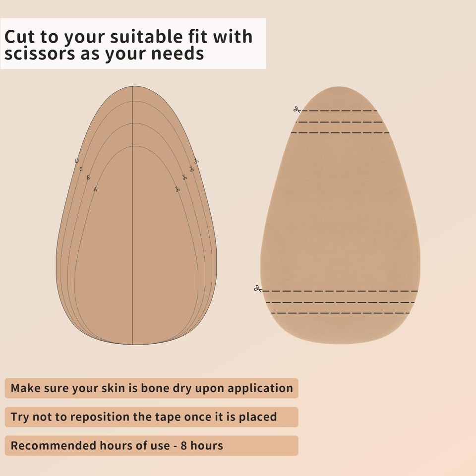 Adhesive Bra Tape Boobytape 3 Pairs Push Up Boob Tapes for Large ...