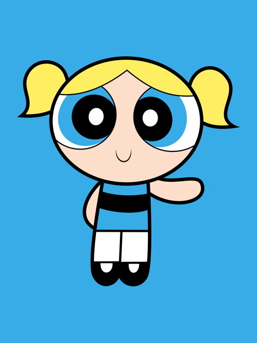 V2441 The Powerpuff Girls Bubbles Cute Kids Cartoon Art Decor WALL ...