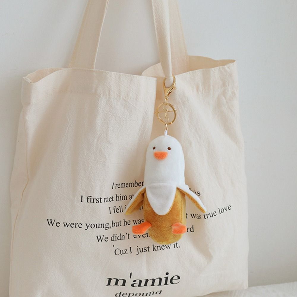 Stuffed Animals Keyrings Soft Fluffy Peel Duck Pattern Banana Duck ...