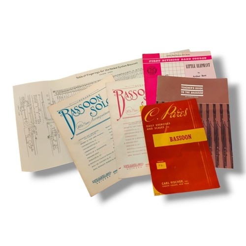 6 pcs Vintage Bassoon Orchestra Sheet Music Books Pares Fischer Rubank ...