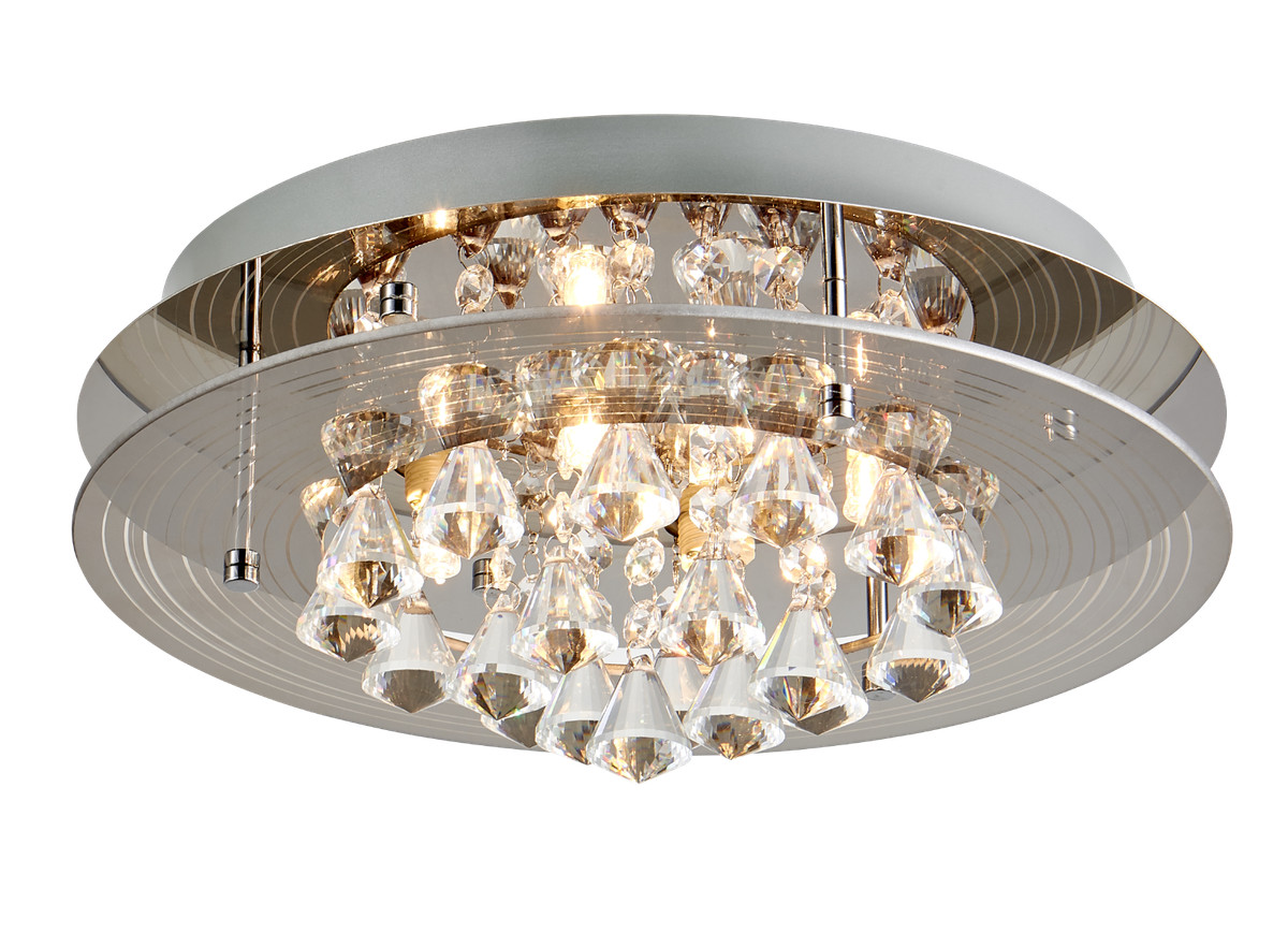Flush Ceiling Lights Crystal And Glass | Shelly Lighting