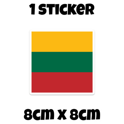 Lithuania Flag Square Decal Vinyl Sticker 8cm x 8cm | eBay