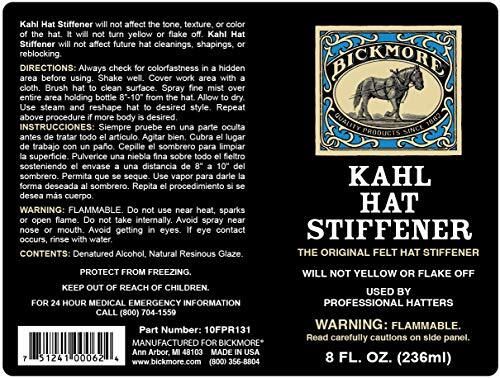 Bickmore Kahl Hat Stiffener Fabric & Felt Hat Brims Spray Protect ...