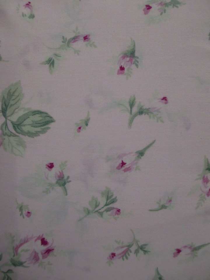 Simply Shabby Chic Antique Garden Pink Green Rose Rosebud Sheet Set ...