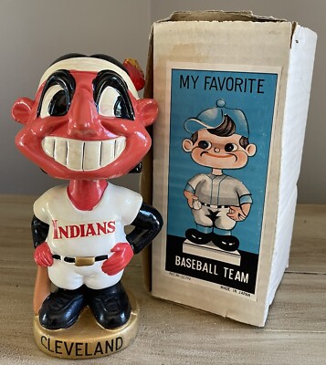 CHIEF WAHOO Cleveland Indians Mascot 1960’s ORIGINAL Nodder Bobblehead ...