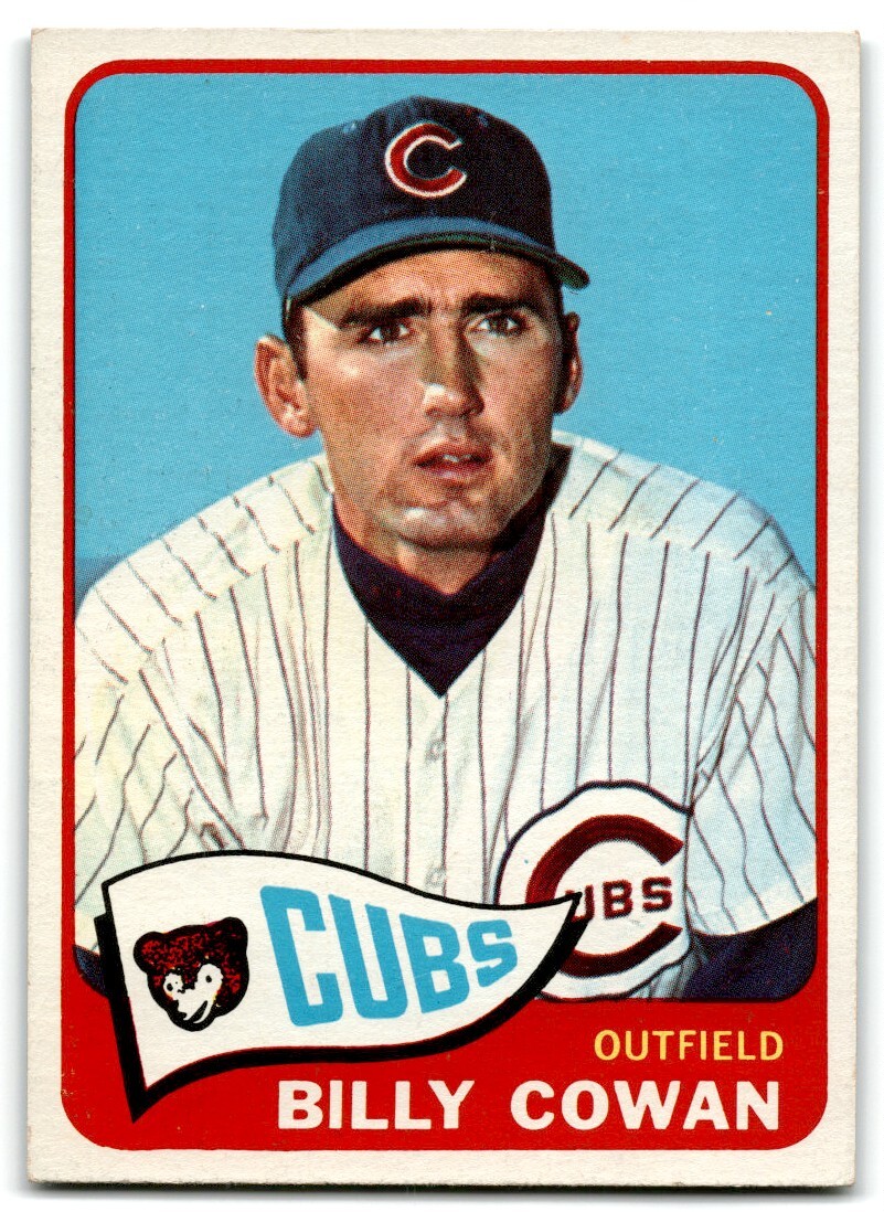 1965 Topps #186 Billy Cowan High Grade Vintage Baseball Card Chicago ...