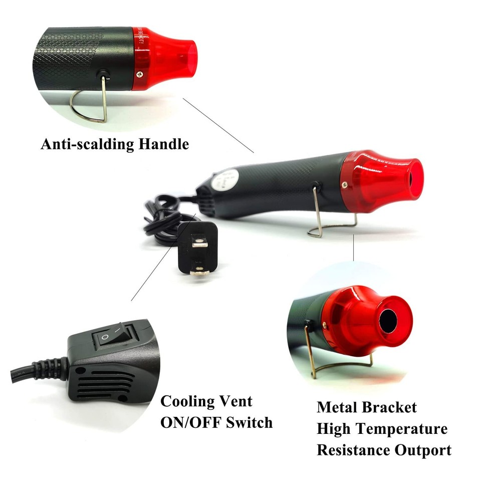 Mini Heat Gun 300W Handheld Heat Gun Dual-Temperature 392℉ & 662℉ Ho | eBay