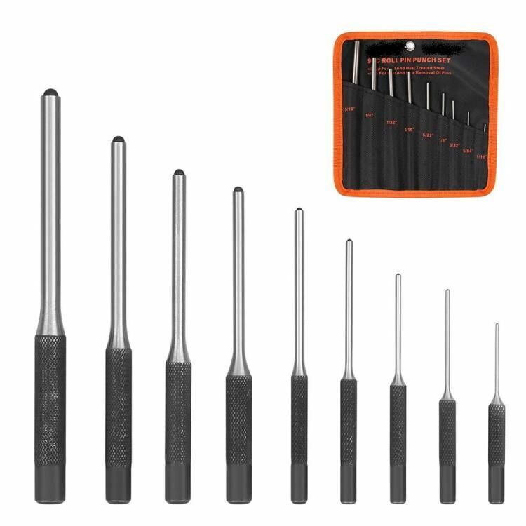9Pcs Roll Pin Punch Set Gunsmithing Kit Removing Repair Tool with ...