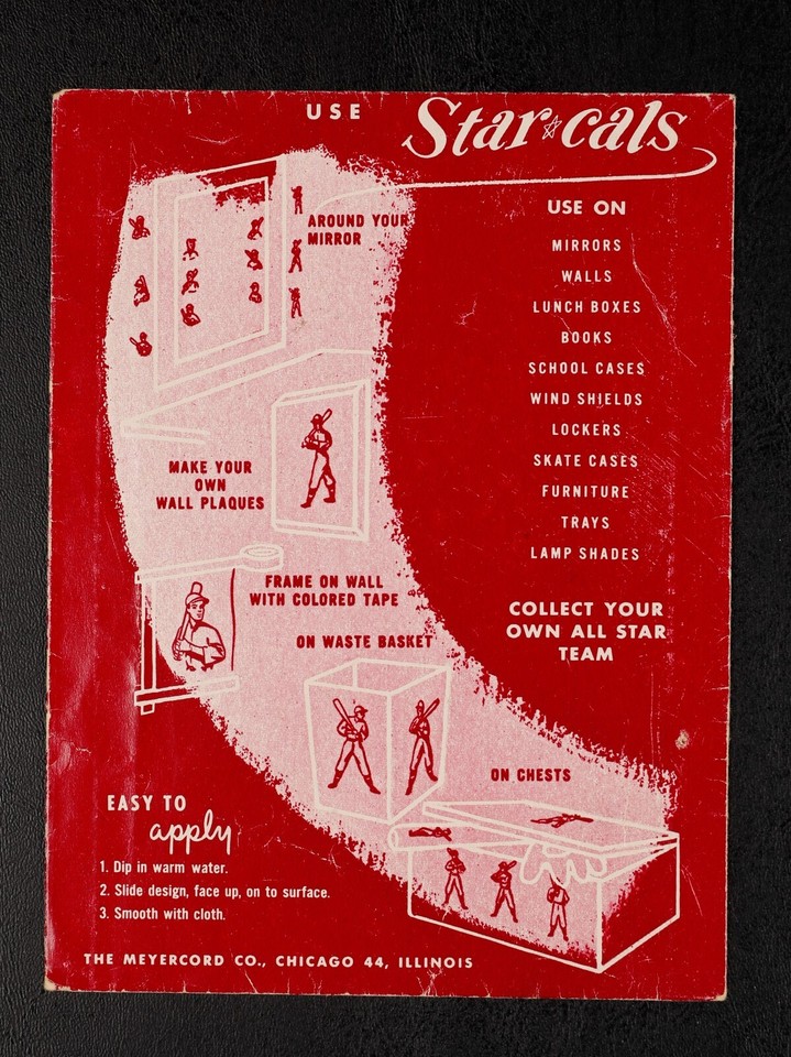 Vintage 1952 Star-Cal Decals Larry Doby TYPE 1, Cleveland Indians 74-A ...