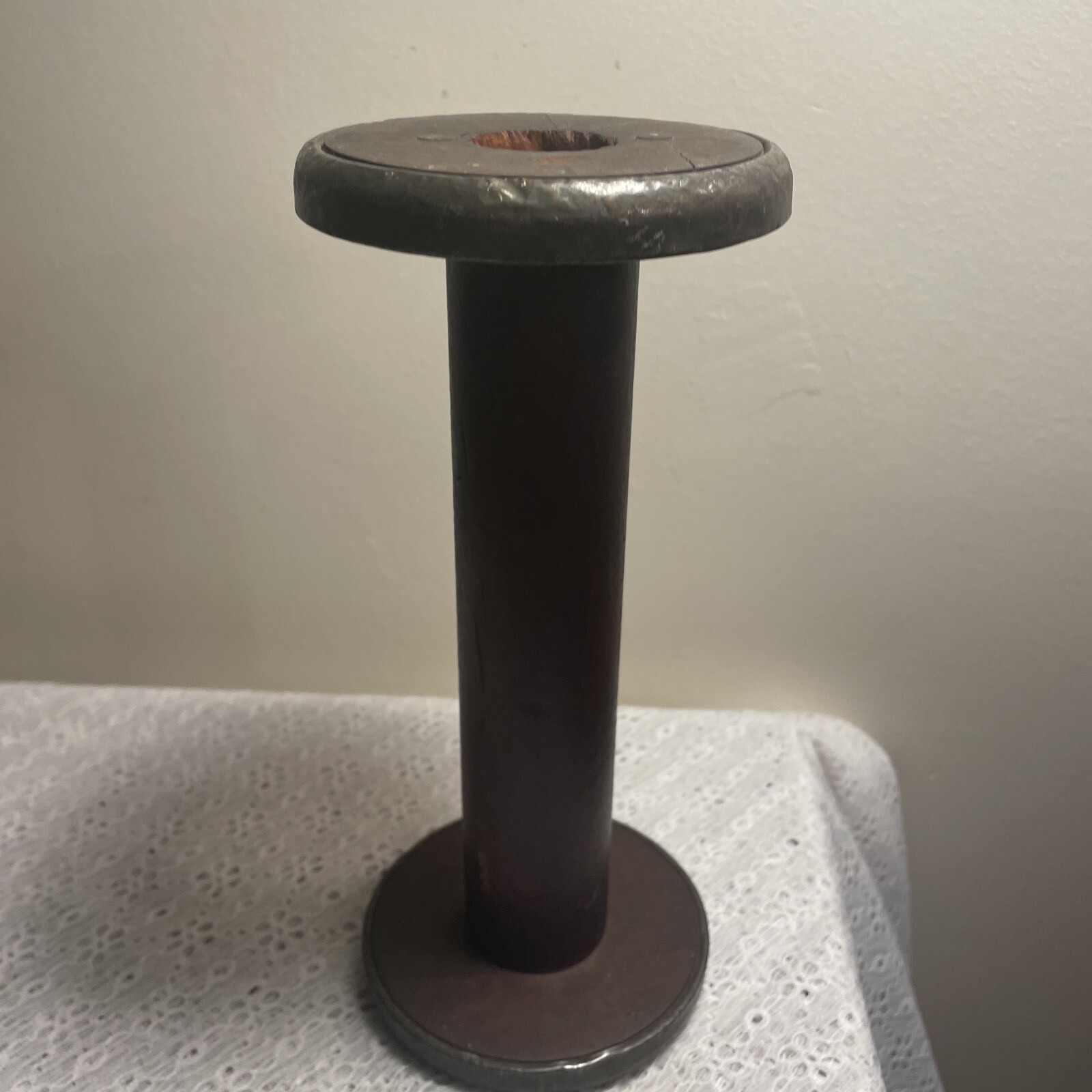 Large Mid Century “Vermont”1939 Wooden Industrial Spool 9 1/4 ‘ Bobbin ...