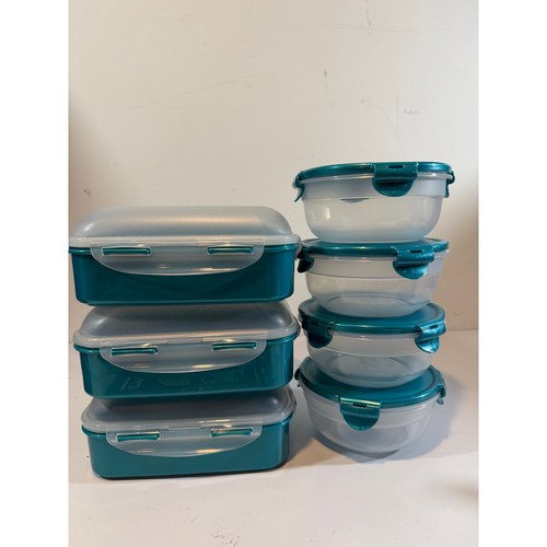 Lock & Lock Teal Blue Storage Containers Set Of 7 New 1.8 quarts and 24 ...