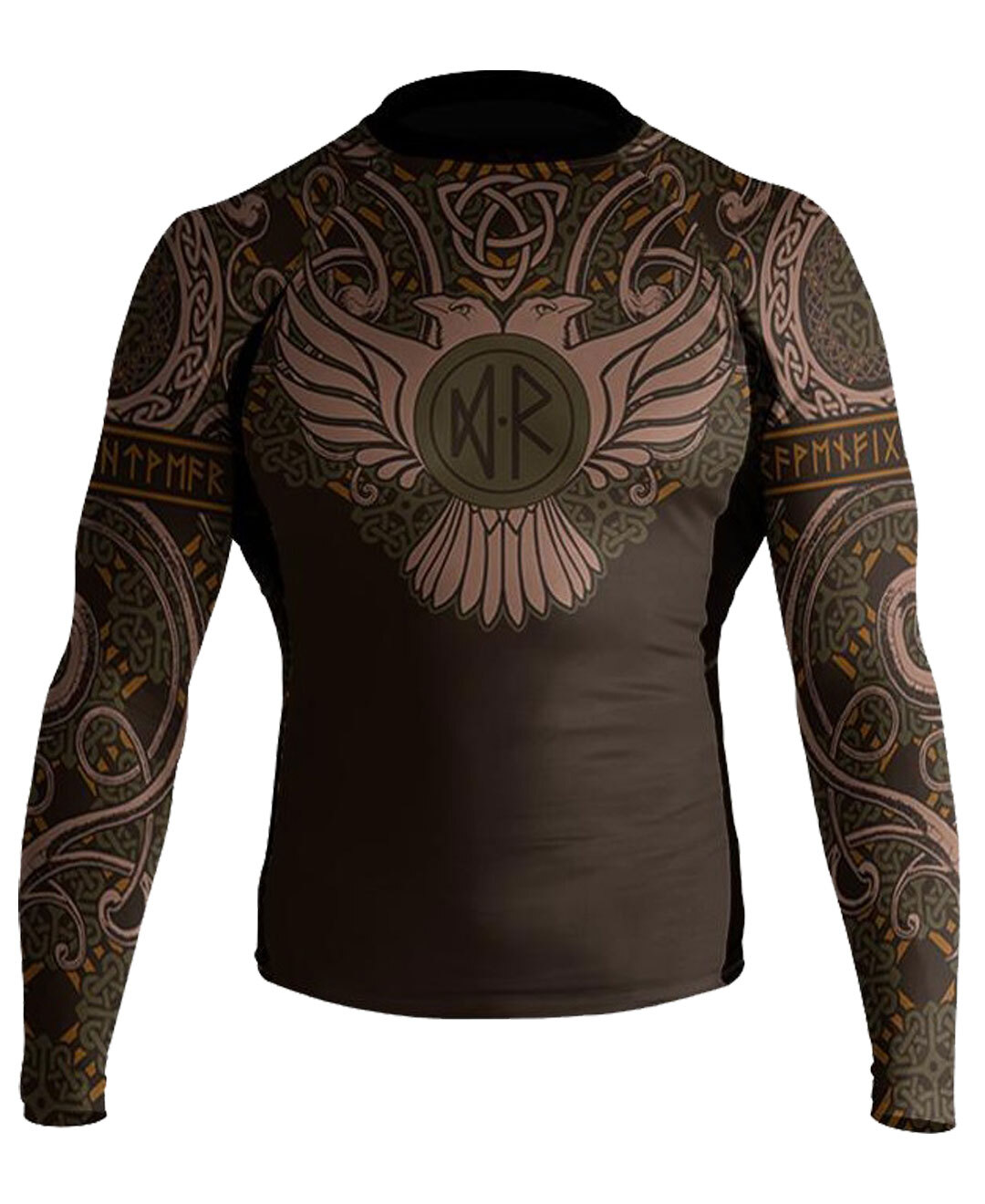 Raven Fightwear Men's Nordic IBJJF Approved MMA Rash Guard Brown | eBay