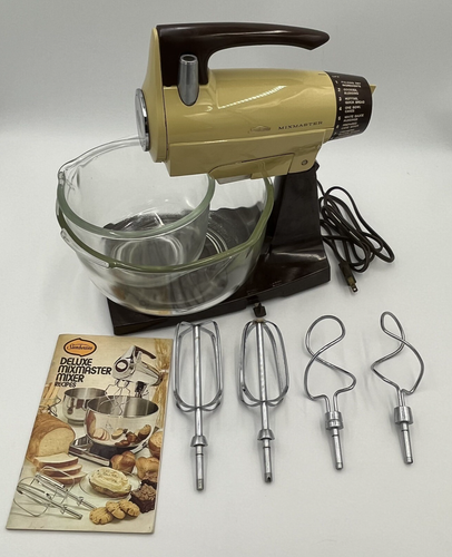 Sunbeam Mixmaster Stand Mixer 12 Speed Vintage Tested see Video Fire ...