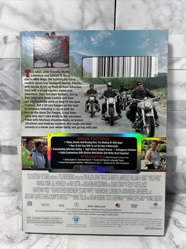 BRAND NEW - SEALED Wild Hogs - DVD - Tim Allen, John Travolta, Martin ...