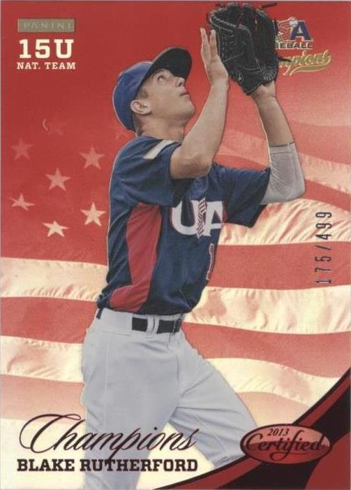 2013 Panini USA Baseball Champions - Blake Rutherford #184 Certified ...