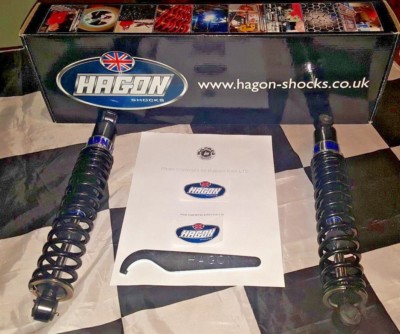 HAGON Classic Slimline 13.5" Shocks for Vintage CZ Maico Husqvarna ...