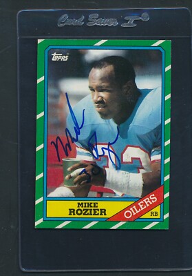 1986 Topps #351 Mike Rozier Oilers Signed Auto *E2438 | eBay