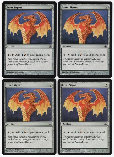 Izzet Signet x4 4x 2006 Guildpact PLAYSET Colorless Common Artifact MTG ...