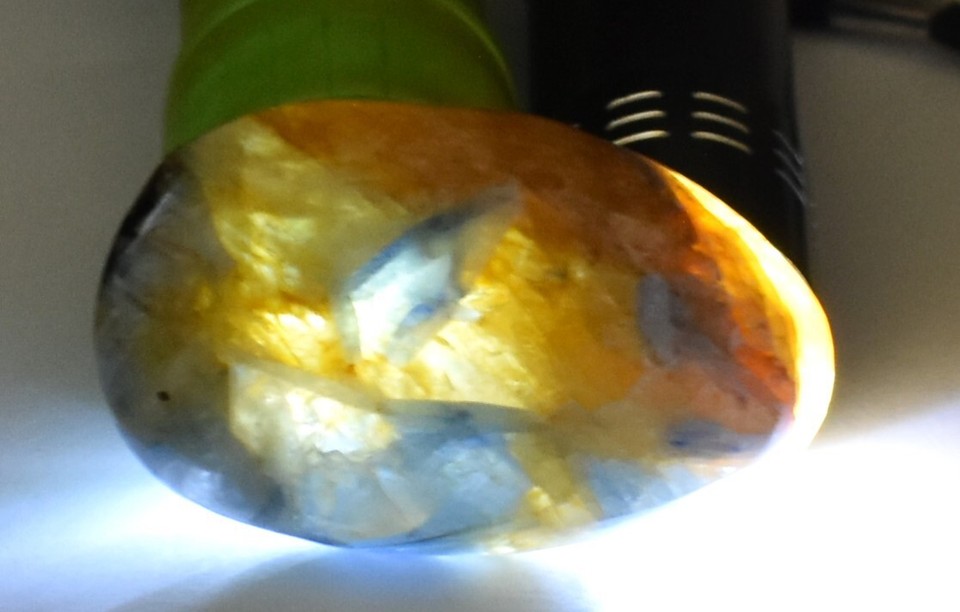 Kyanite Blue & Gold Crystal Rare from North Carolina Hand Carved ...