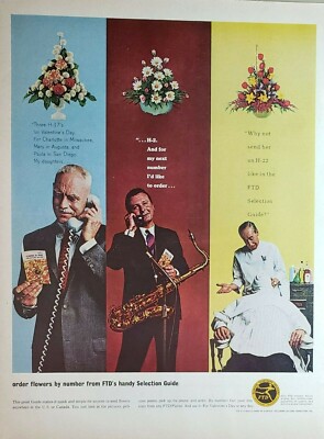 Vintage 1965 FTD Flowers Print Ad Ephemera Wall Art Decor | eBay