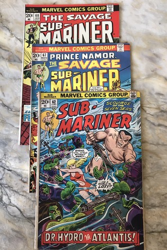 SALE-LOT 3 MARVEL “SUB-MARINER” ISSUES-JUNE 1973 #62-NOV 1973 #67-JAN ...