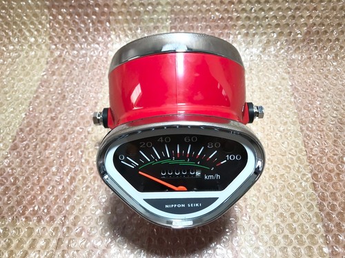 Honda SS50 CL50 CL65 CL90 Red Headlight Set Speedometer CD50 CD70 S90 ...