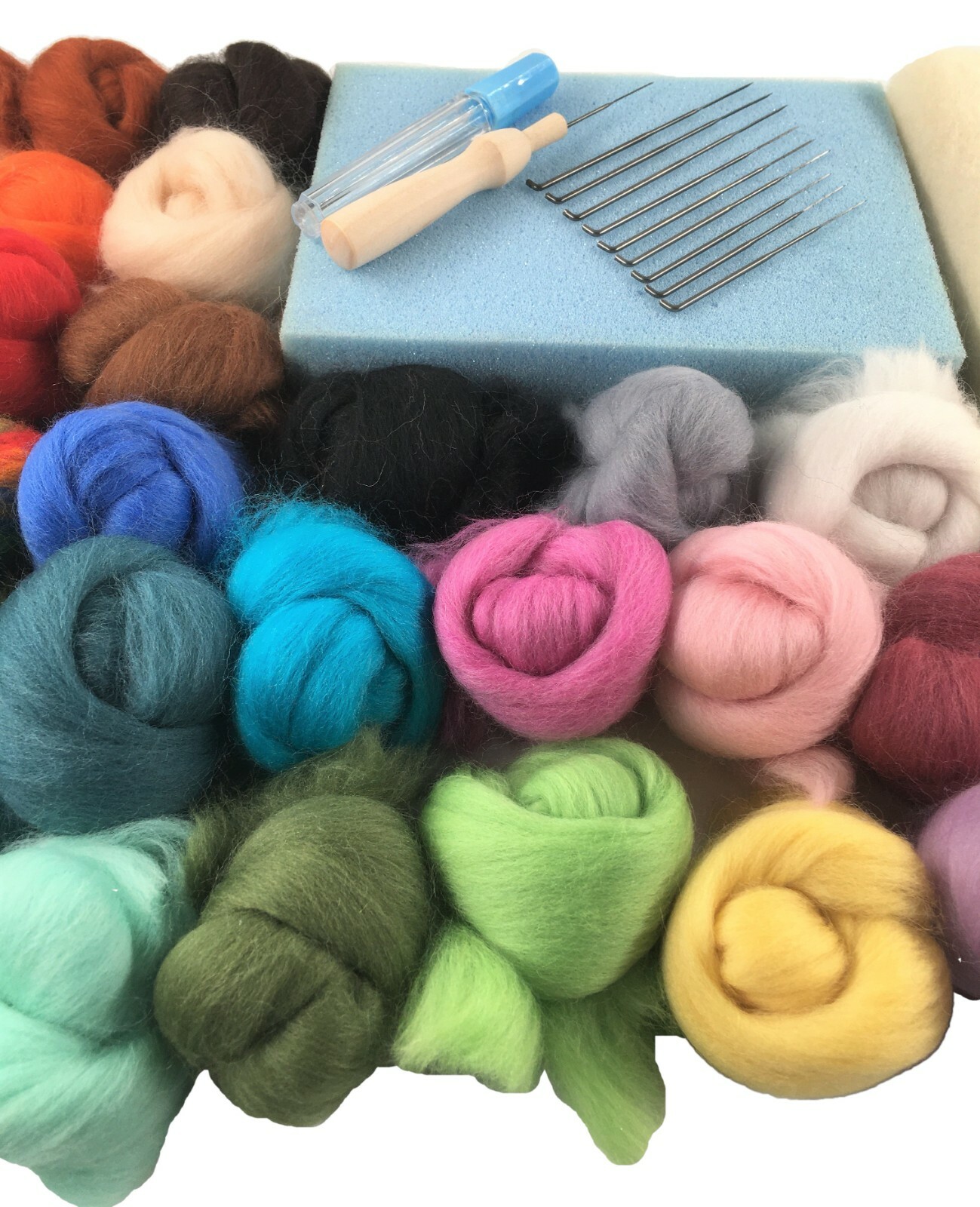 Needle Felting Starter Kit -everything you need for 2D needle felting ...