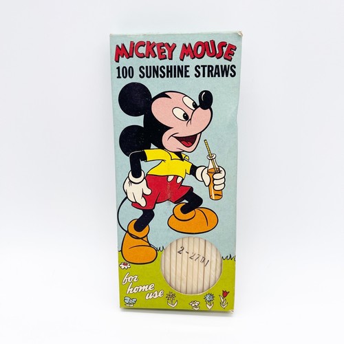 Walt Disney Productions Mickey Mouse Paper Drinking Sunshine Straws ...