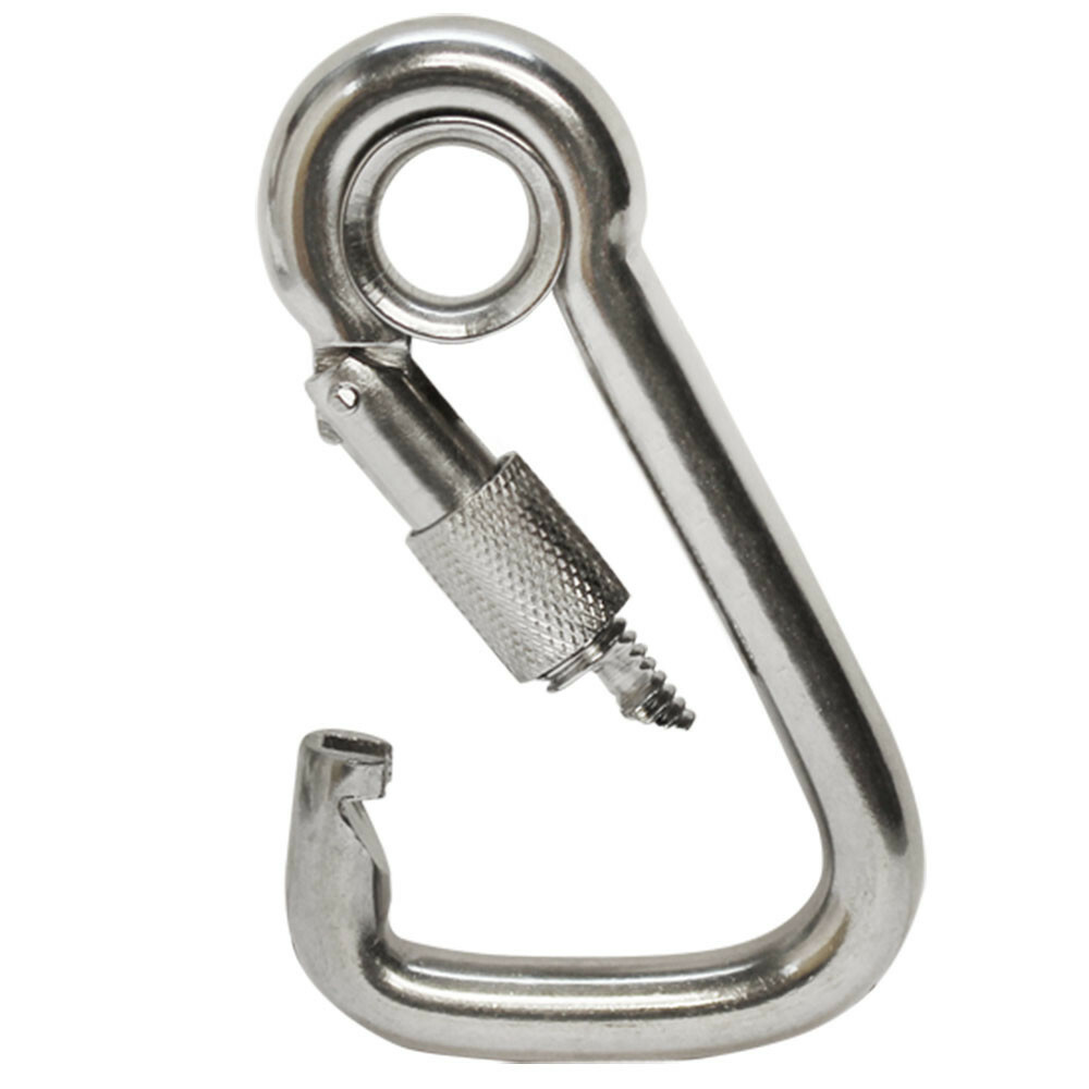 Carabiner Spring Snap Hook w/ Eyelet+Screw Nut 5pc 5/16'' Marine ...