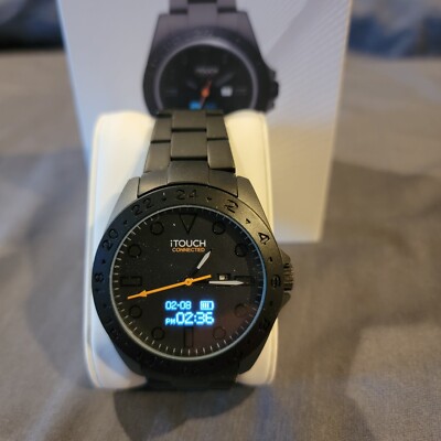 iTOUCH CONNECTED HYBRID SMARTWATCH FITNESS TRACKER BLACK/BLACK~NEW IN ...