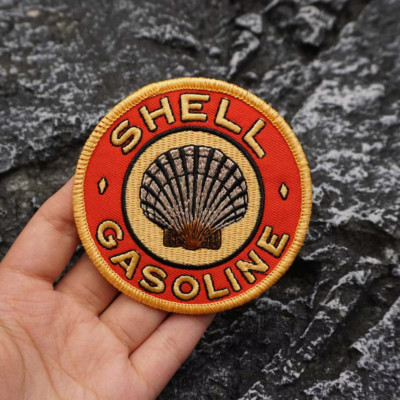 VINTAGE STYLE SHELL GASOLINE EMBROIDERED SEW-ON PATCH...RARE... | eBay