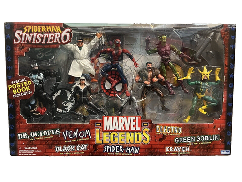 Marvel Legends Sinister 6 Six Box Set by Toybiz Spider-Man Figure RARE ...