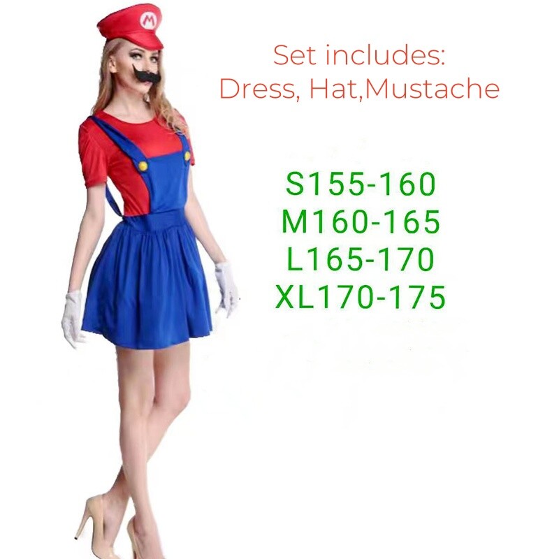 Super Mario Family Costume Cosplay Party Fancy Dress Brothers Suits ...