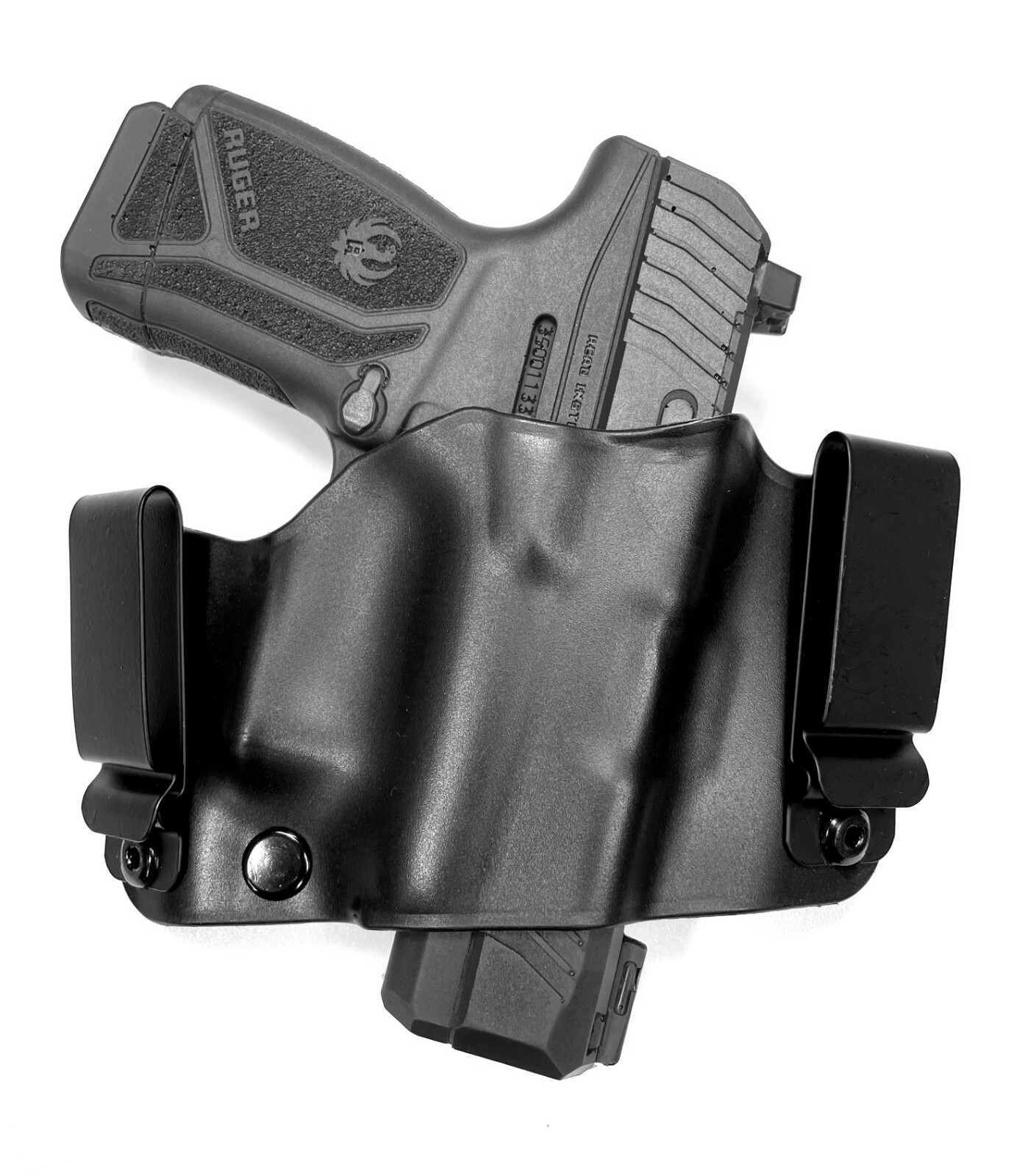 Right Hand Open Top Dual Clip Inside Pants Polymer Holster for RUGER ...
