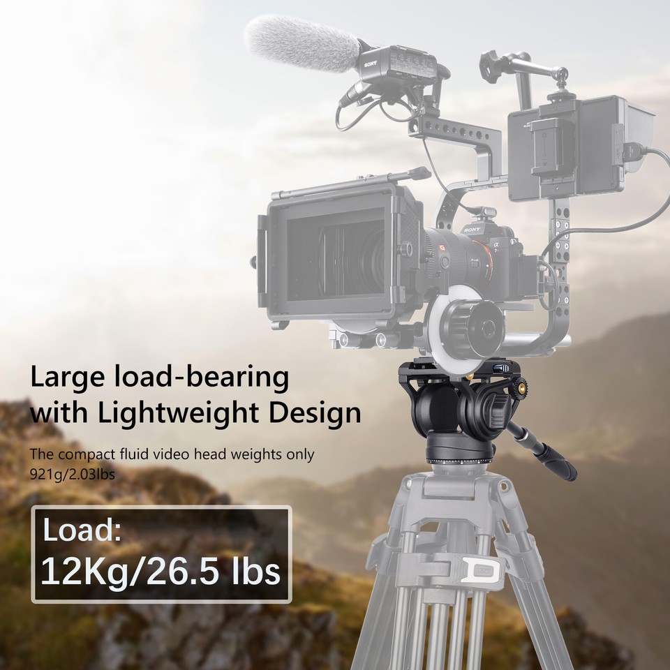 Heavy Duty Tripod Fluid Head Damping Head Drag Pan Head Camera Video ...