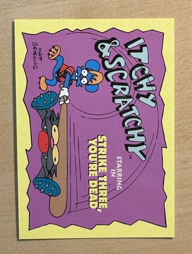 The Simpsons Itchy & Scratchy 1993 Skybox Card #I2, NM-MT Strike 3, You ...