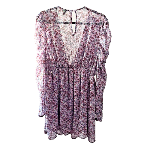 Wild Fable Purple Bloomcore Mini Dress/Tunic Y2K Purple Florals - Size ...