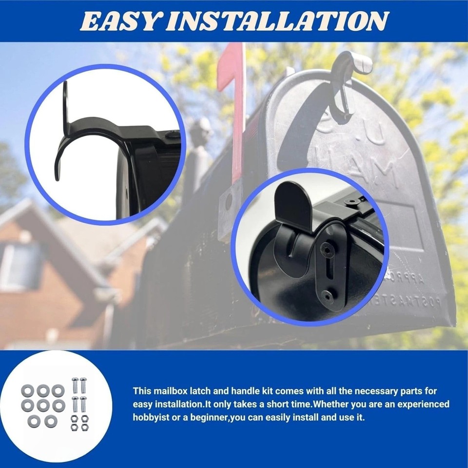 Mailbox Latch Set Handle Repair Replacement with Installation Tool and ...