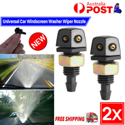 2PCS Universal Front Car Windscreen Sprayer Washer Wiper Nozzle Window ...