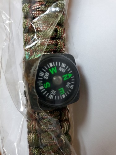 Paracord Survival Bracelet Camo Camouflage With Compass Snap Connectors ...