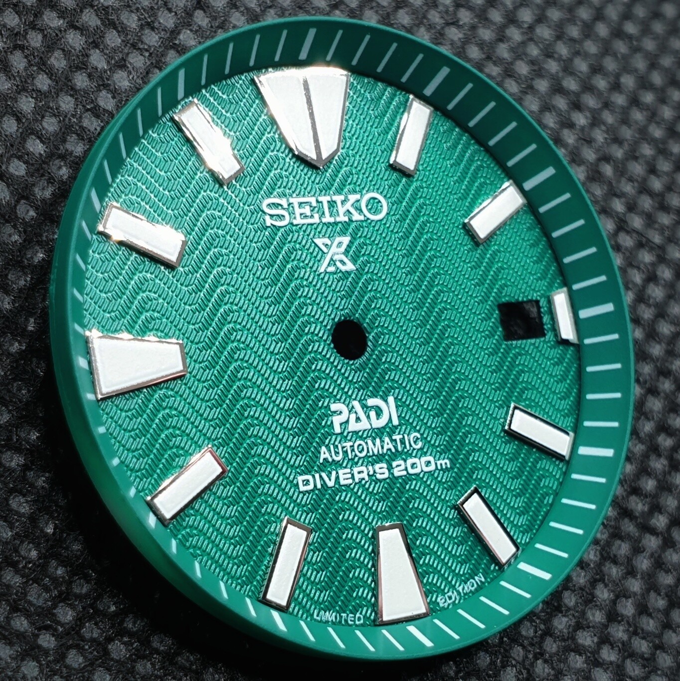 PADI SAMURAI PROSPEX Dial DEEP WAVE Green for NH35 NH36 4R35 4R36 7S26 ...