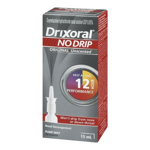 Drixoral No Drip, Original, 12 Hour Nasal Spray (15 mL), Fresh from ...