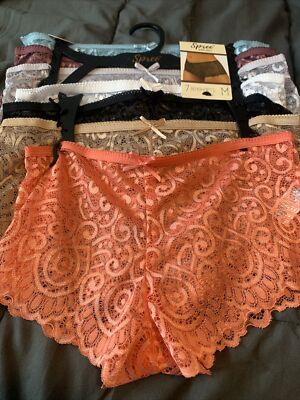 SPREE INTIMATES 7 PACK BOYSHORTS PANTIES LACE SIZE MEDIUM - NWT | eBay
