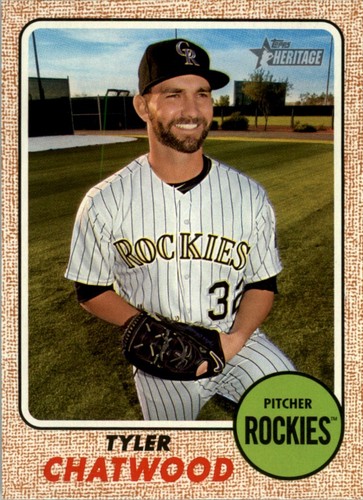 2017 Topps Heritage #164 Tyler Chatwood Colorado Rockies *+* | eBay