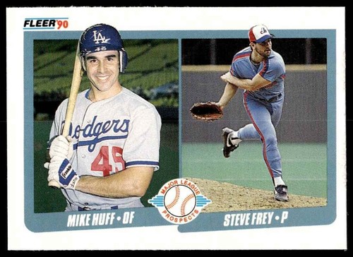 1990 FLEER Baseball PROSPECTS #649 😎 MIKE HUFF, LA. Dodgers & STEVE ...