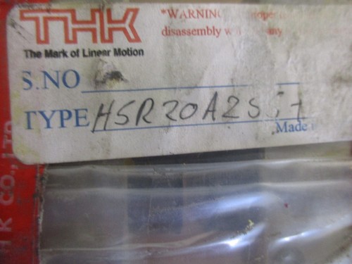 THK Type: HSR20A2SS Linear Assembly. 25½" Rail with 2 Tables. New Old ...