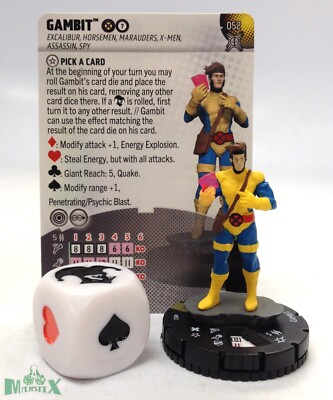 Heroclix Deadpool Weapon X set Gambit #052 Super Rare figure w/card! | eBay